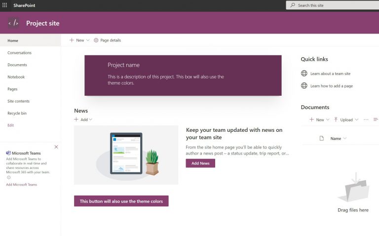 Create and add a custom color theme to SharePoint Online using PnP ...