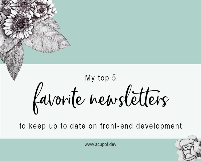 top-5-newsletters - A cup of dev