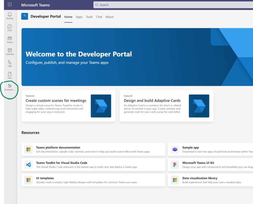 Testing Teams apps made easier with the new developer portal - A cup of dev