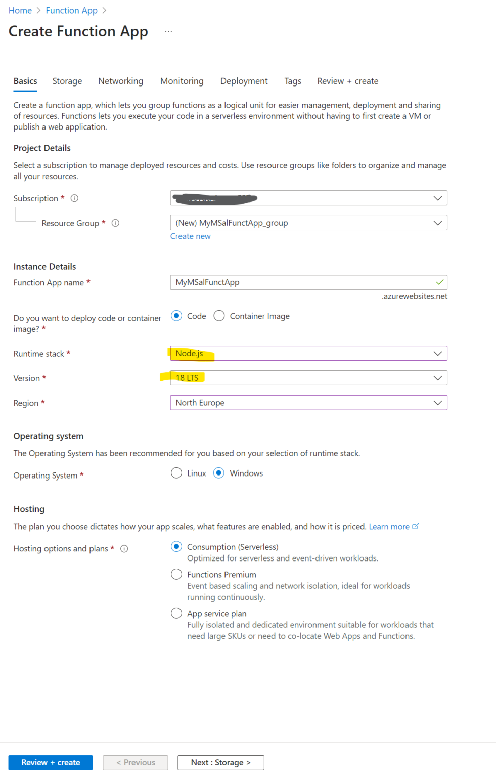 Create an azure function for authentication with Microsoft Authentication Library (MSAL), using ...